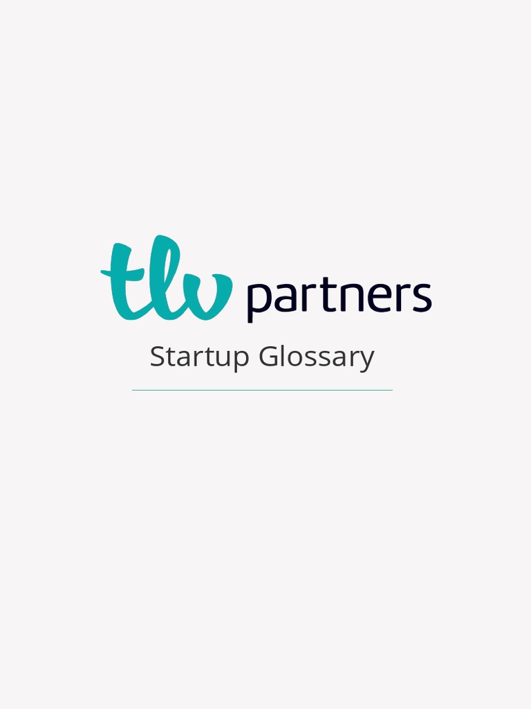 Startup Terms and Definitions Guide | PDF | Corporate Finance | Venture ...