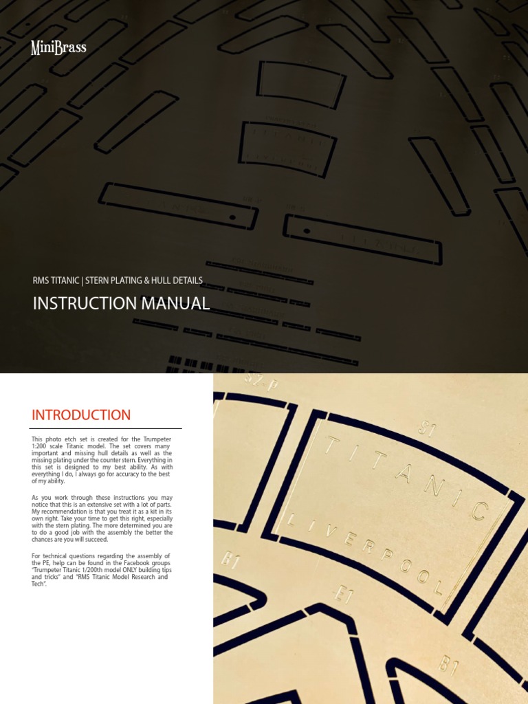 Titanic Stern Plating Instruction Manual | PDF