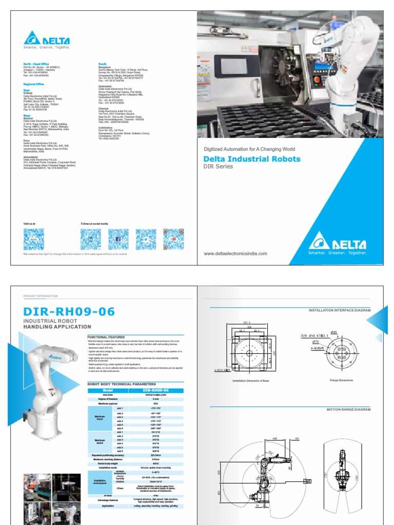 Delta Industrial Robot Specifications | PDF | Robot | Robotics