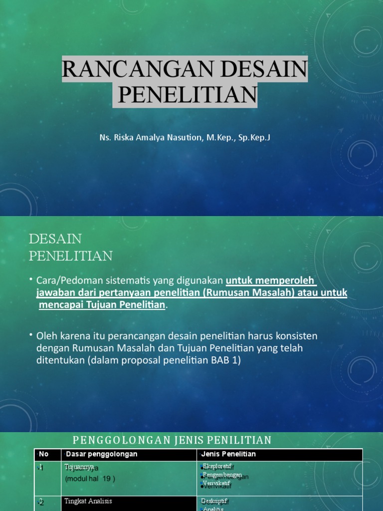 Desain Penelitian | PDF