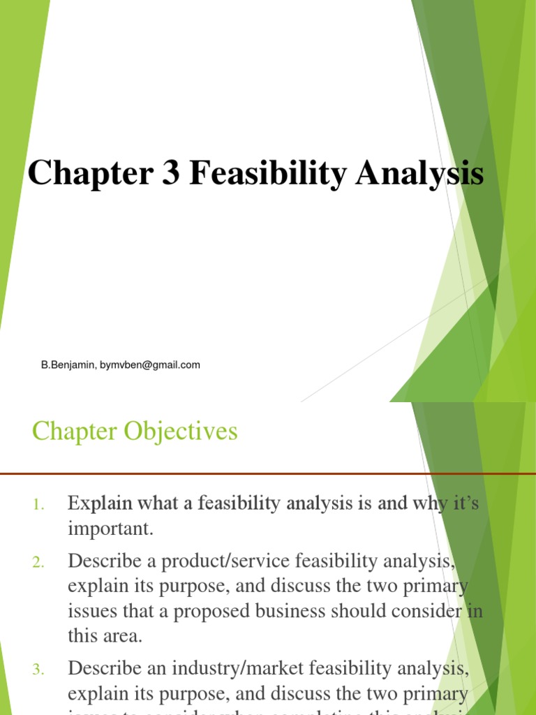 Chapter 3 Feasibility Analysis | PDF | Feasibility Study | Venture Capital