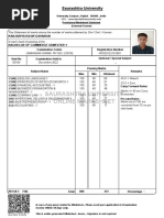 Bachelor's Marksheet Final | PDF