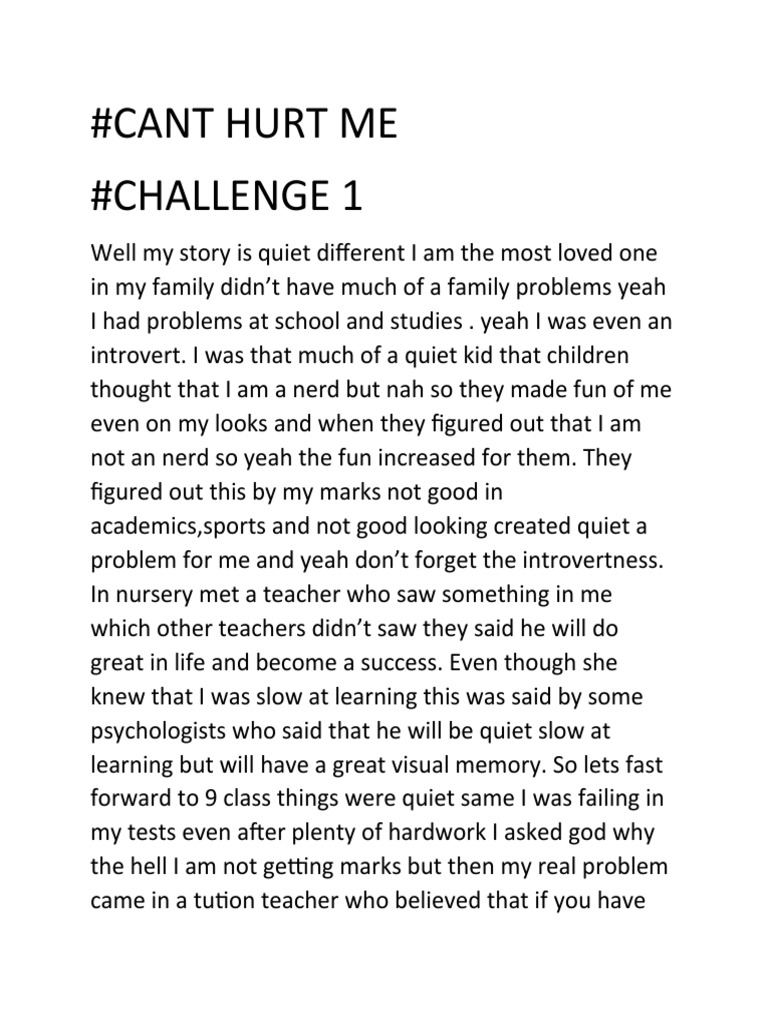 Cant Hurt Me | PDF | Thought | Psychology