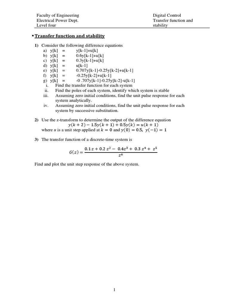 Transfer Function PDF | PDF