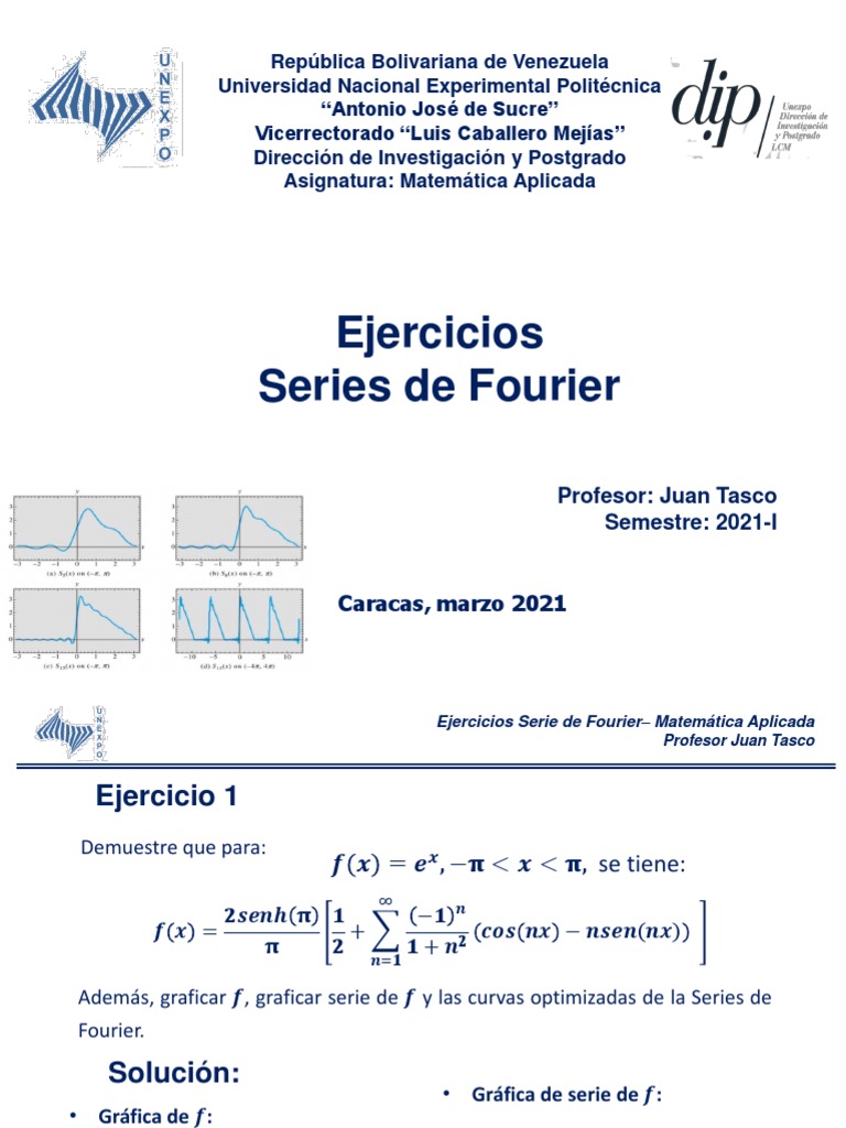 Ejercicios de Series de Fourier | PDF | Matemáticas Aplicadas | Objetos ...