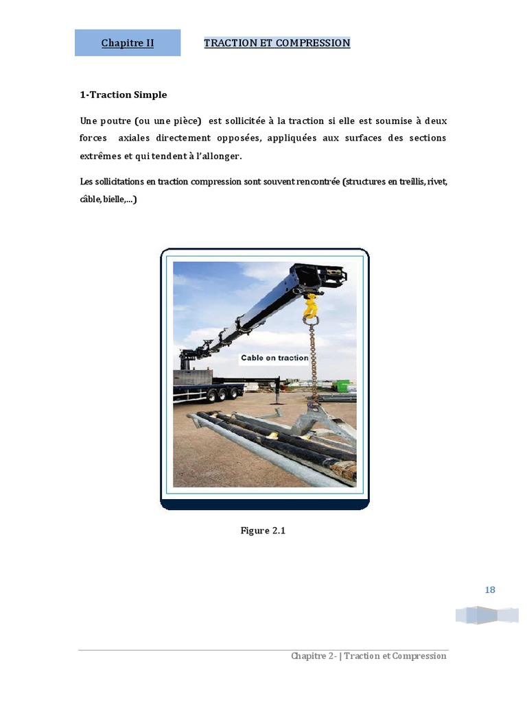 Chapitre 2 Traction Et Compression PDF | PDF | Élasticité (Physique) | Résistance des matériaux