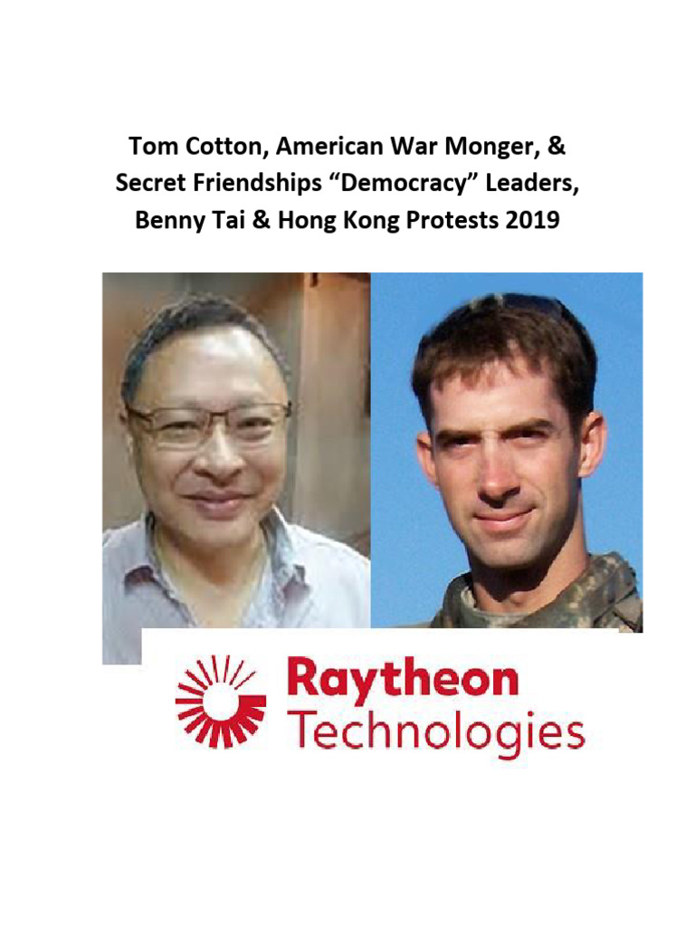 Tom Cotton, American War Monger, & Secret Friendships Tom Cotton, American War Monger, & Secret Friendships