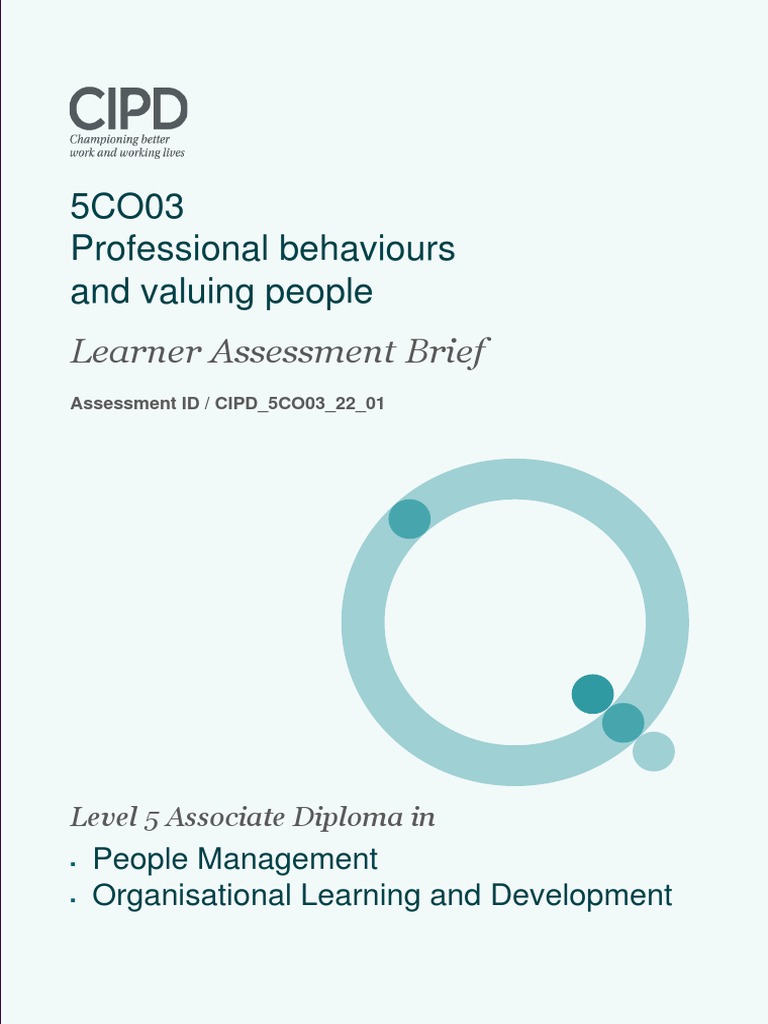 5CO03 Assessment Brief V3 | PDF | Learning | Cognition