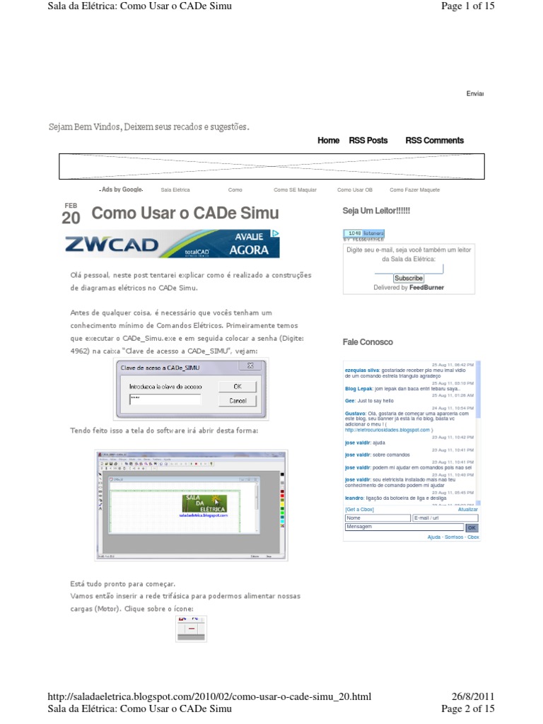 Como Usar o Cade Sim | PDF | Eletricidade | Engenharia
