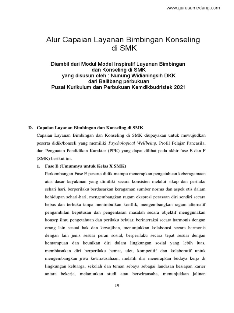 Capaian Layanan BK Di SMK | PDF