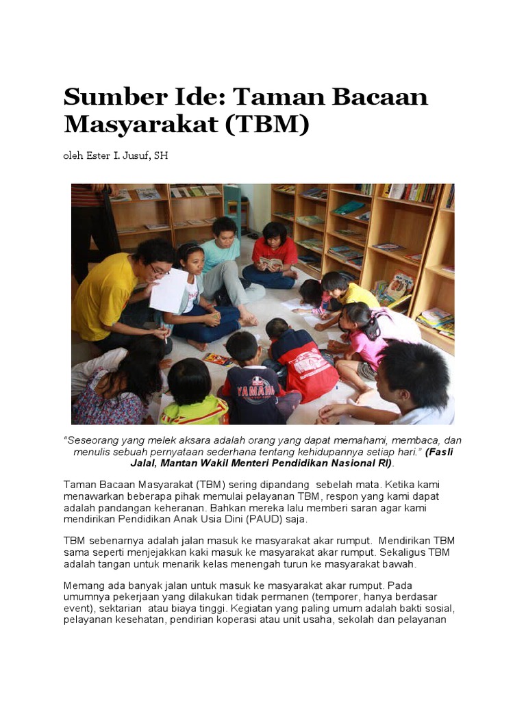 Sumber Tentang TBM | PDF
