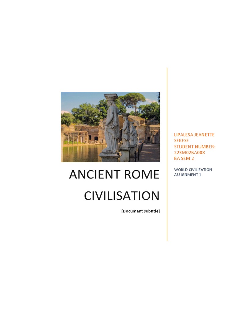 Roman Civilization Assignment Lipalesa Jeanette Sekese | PDF | Ancient ...