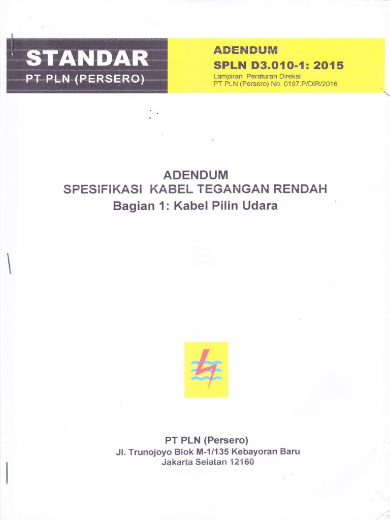 Adendum SPLN D3 | PDF | Sains & Matematika