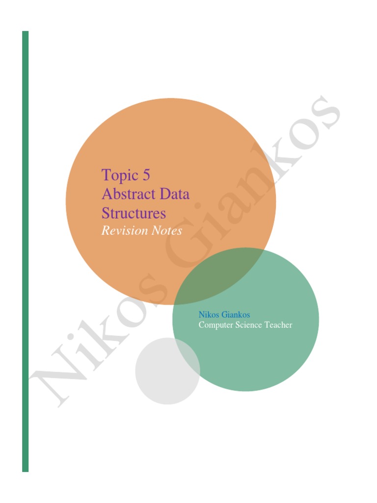 Topic 5 Abstract Data Structures Revision Notes Pdf Queue Abstract Data Type Pointer