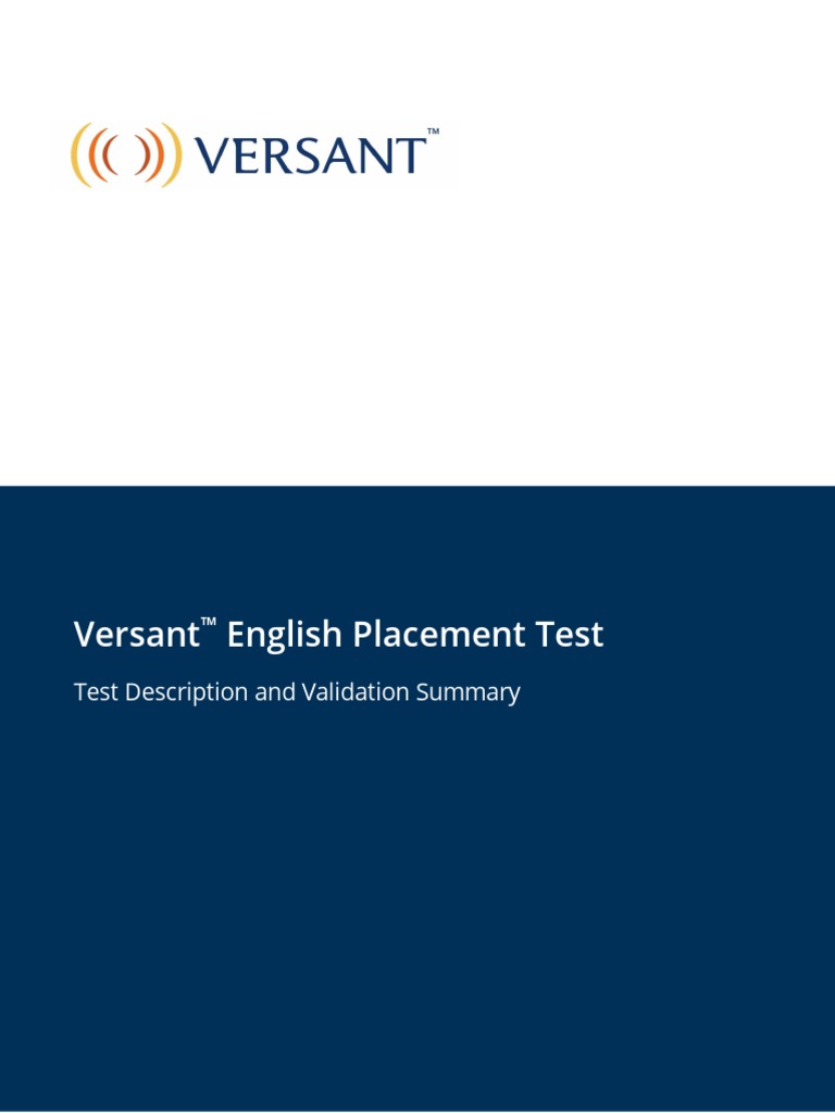 VEPT TestDescription ValidationSummary | PDF | Reading Comprehension ...