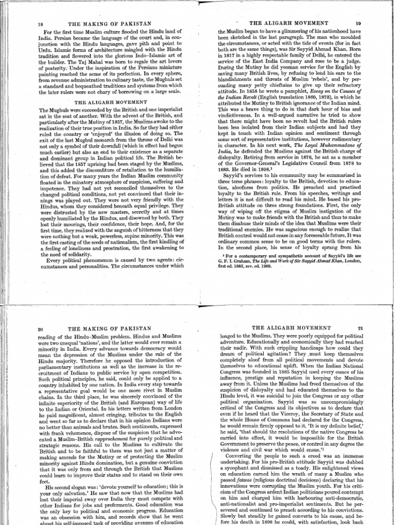 Aligarh Movement | PDF | British Raj | Indian Rebellion Of 1857