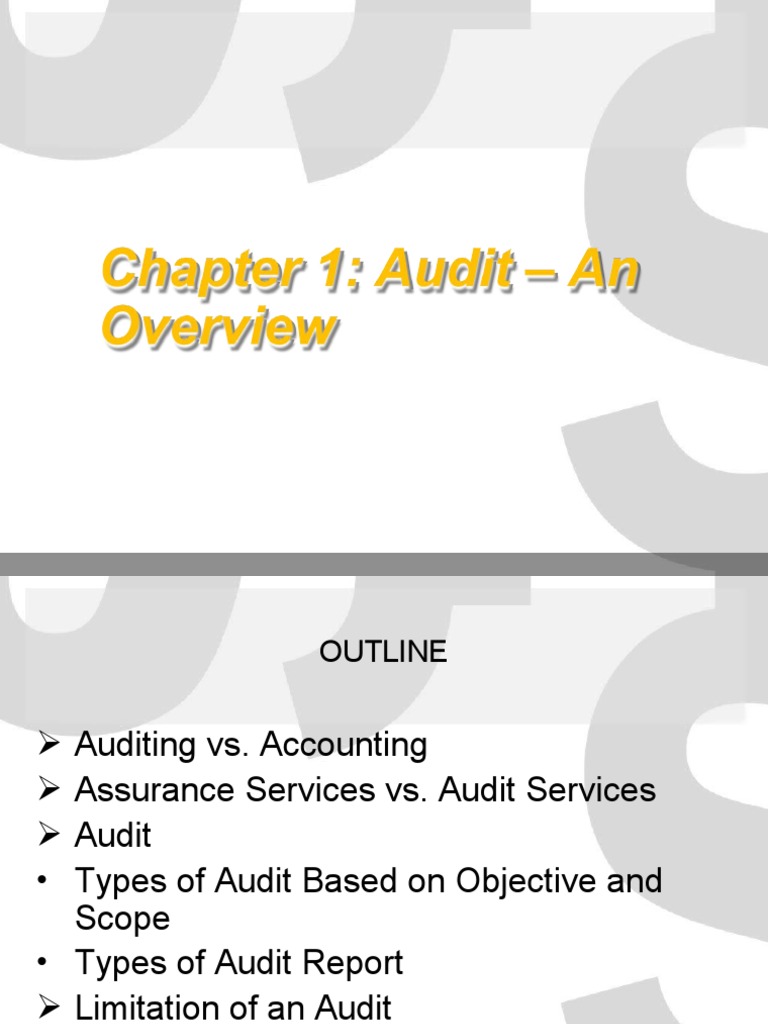4 Chap 1 Audit An Overview Rev | PDF | Audit | Financial Audit