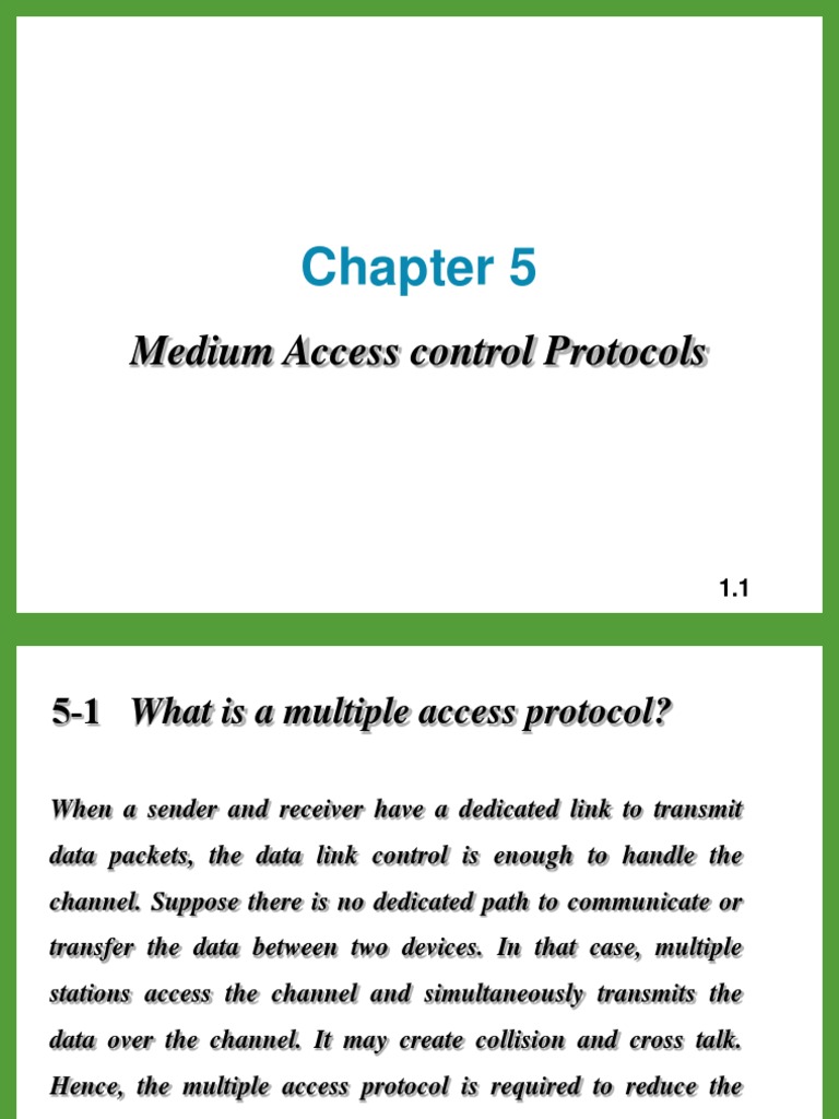 ch5 Network PDF | Download Free PDF | Channel Access Method | Information And Communications ...