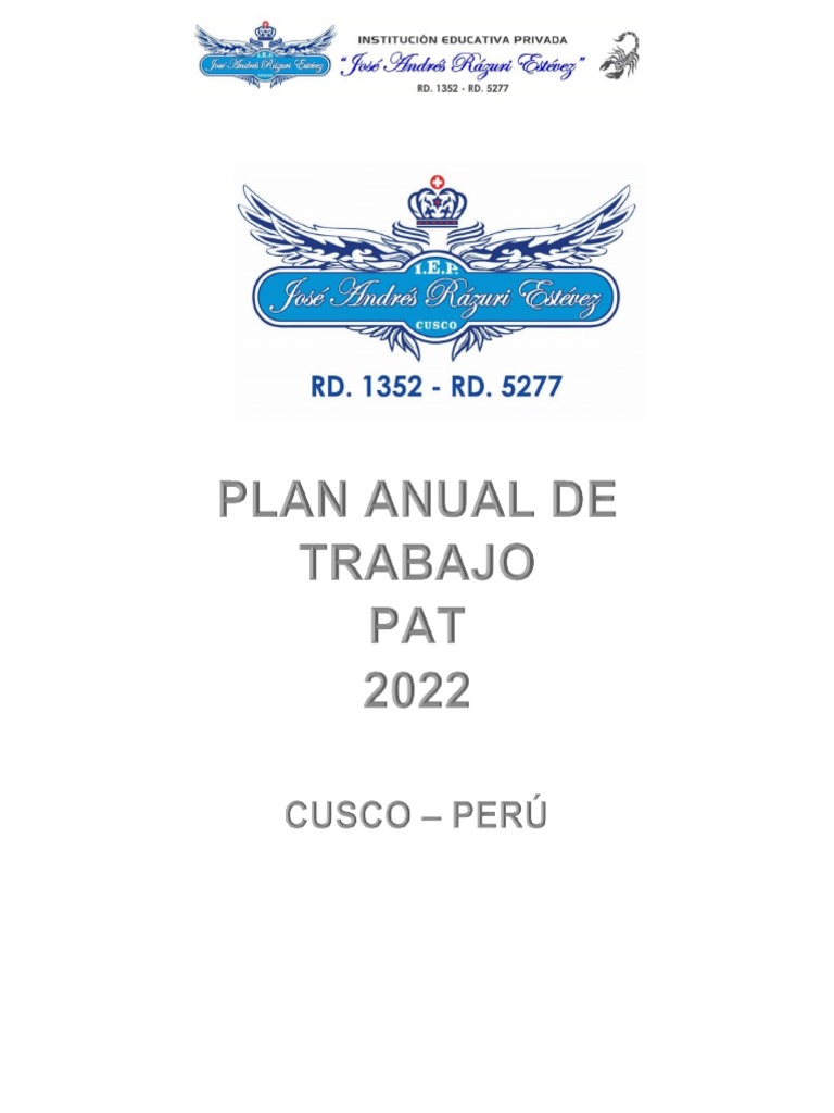 Plan Anual 2022: IE José Andrés Rázuri | PDF | Calidad (comercial ...
