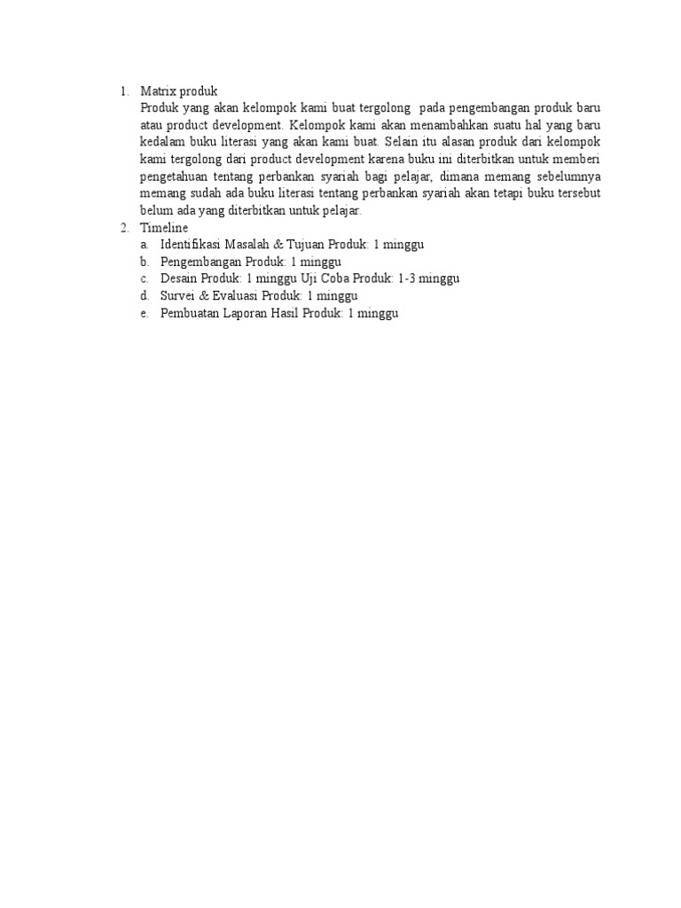 Matrix & Timeline | PDF