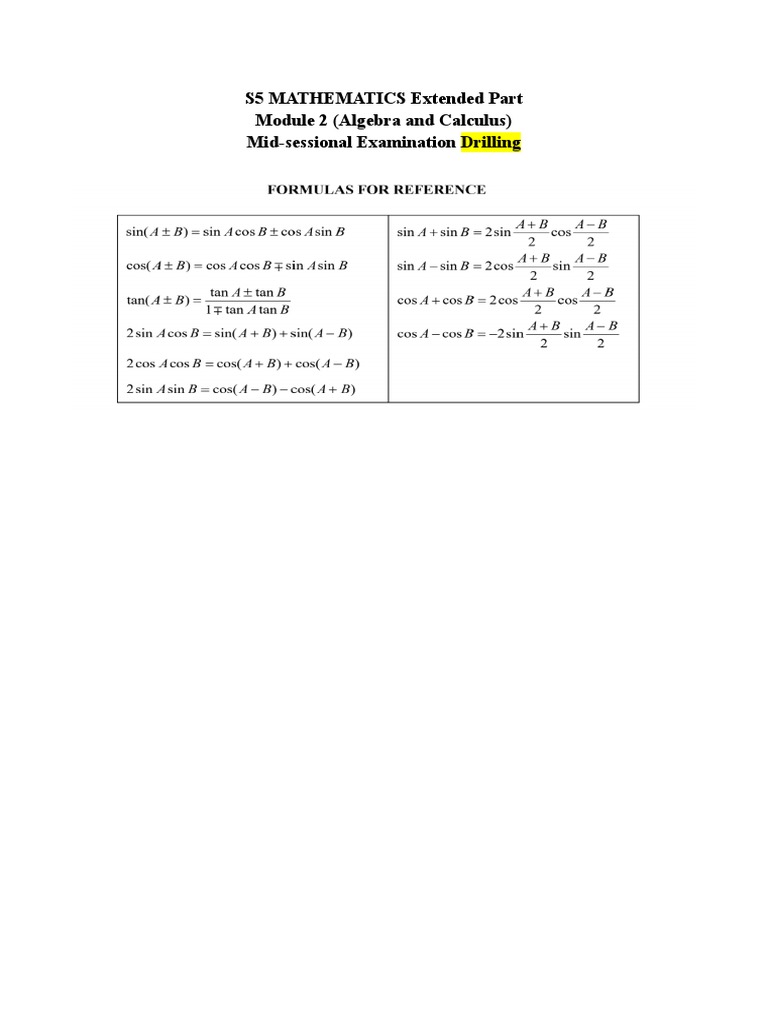 S5 MMSE M2 Drilling | PDF | Mathematics | Mathematical Analysis