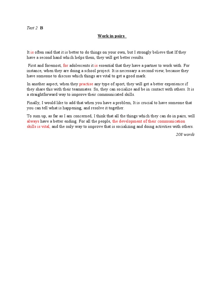 Test 2 Essay Practice Tests Plus 2 | PDF