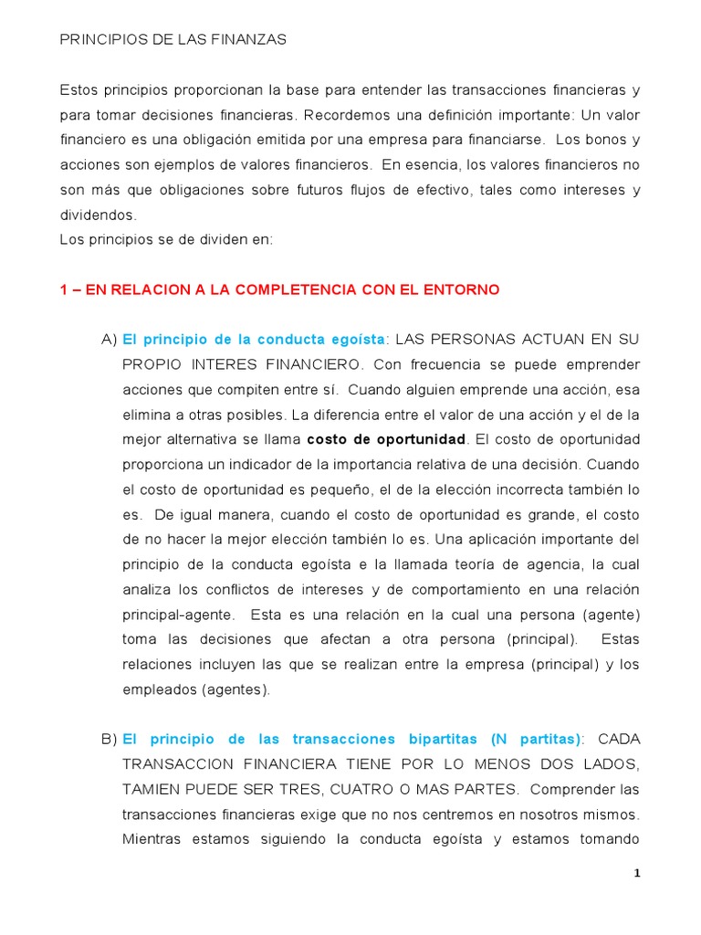 Principios de Las Finanzas (Clase 2 28-08) | PDF | Compartir (Finanzas ...
