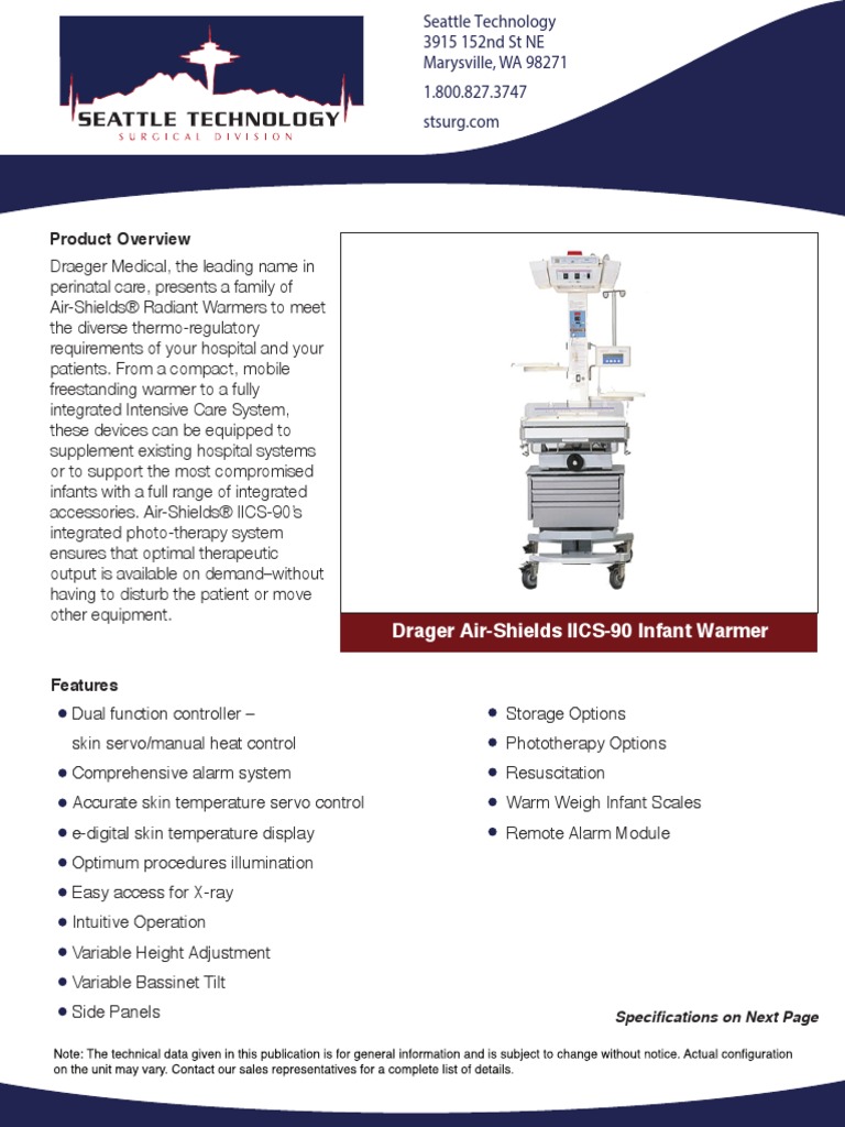 Drager Air Shields IICS 90 Infant Warmer | PDF | Manufactured Goods | Electricity