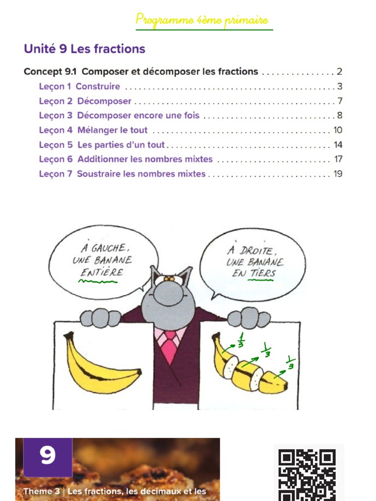 1er Cours - 4ème Primaire - Les Fractions Unitaires | PDF