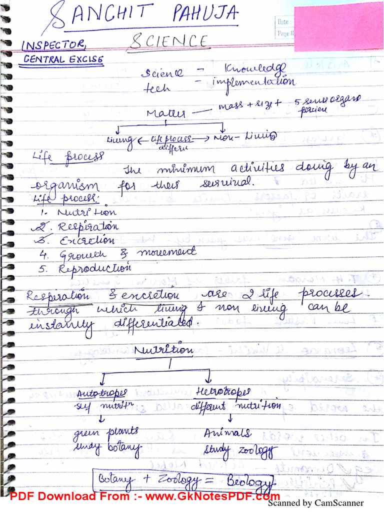 BIOLOGY NOTES IS ENGLISH - (WWW - GkNotesPDF.com) PDF | PDF | Arm ...