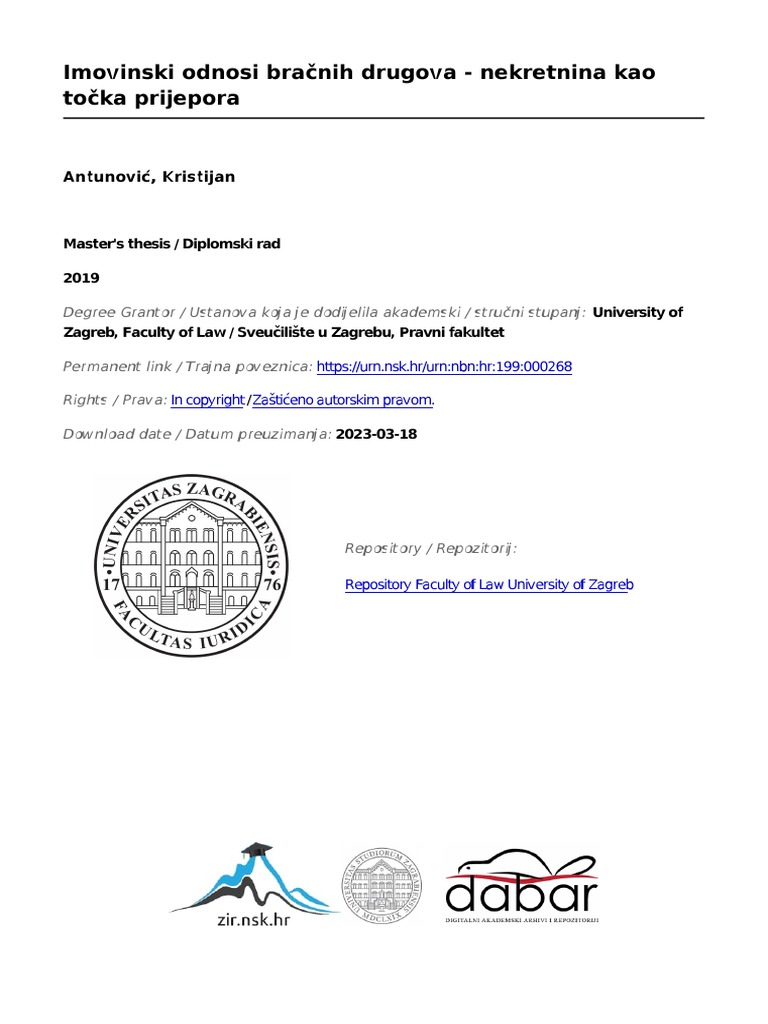 Antunovic Kristijan Obp PDF | PDF