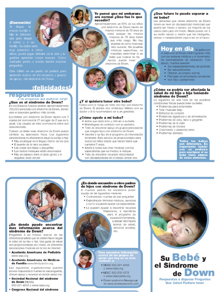 Su Bebé y El Sindrome de Down | PDF