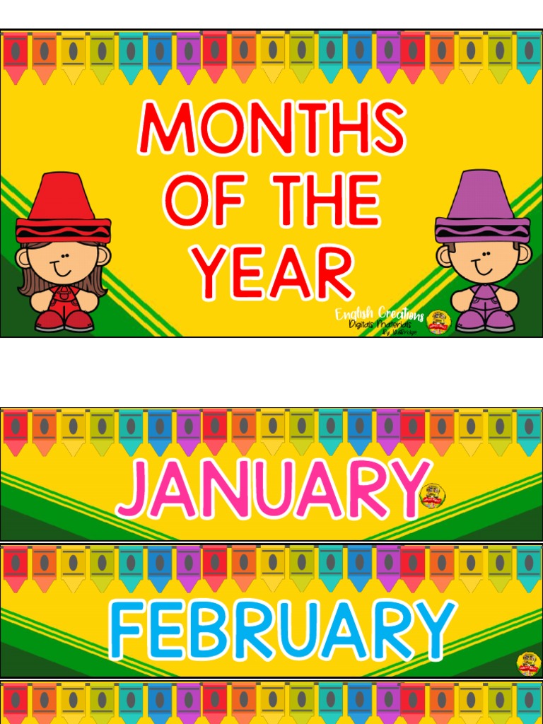 Crayons. Months of The Year | PDF