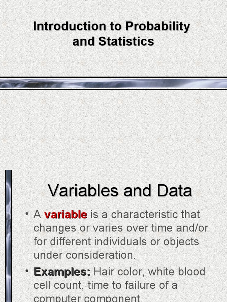 Introduction To Probability and Statistics | PDF | Histogram | Probability Distribution