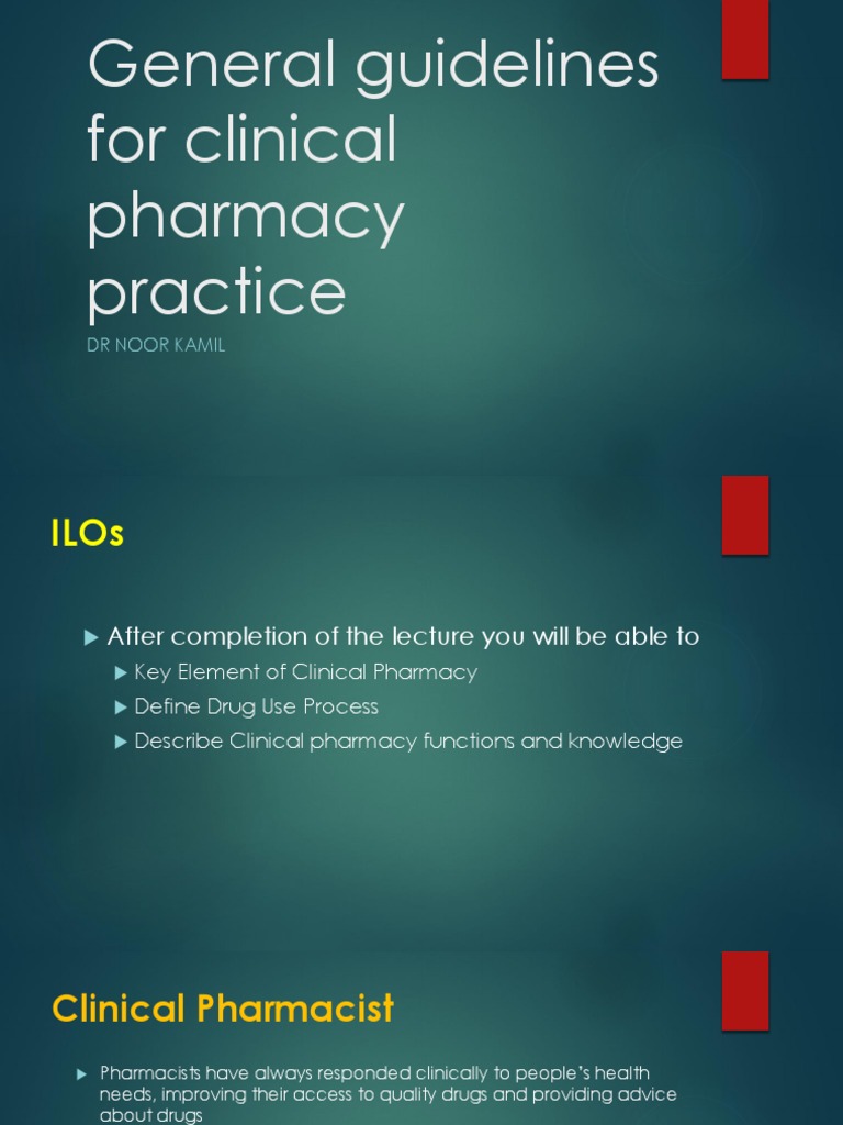 Lecture 3. General Guidelines For Clinical Pharmacy Practice | PDF ...