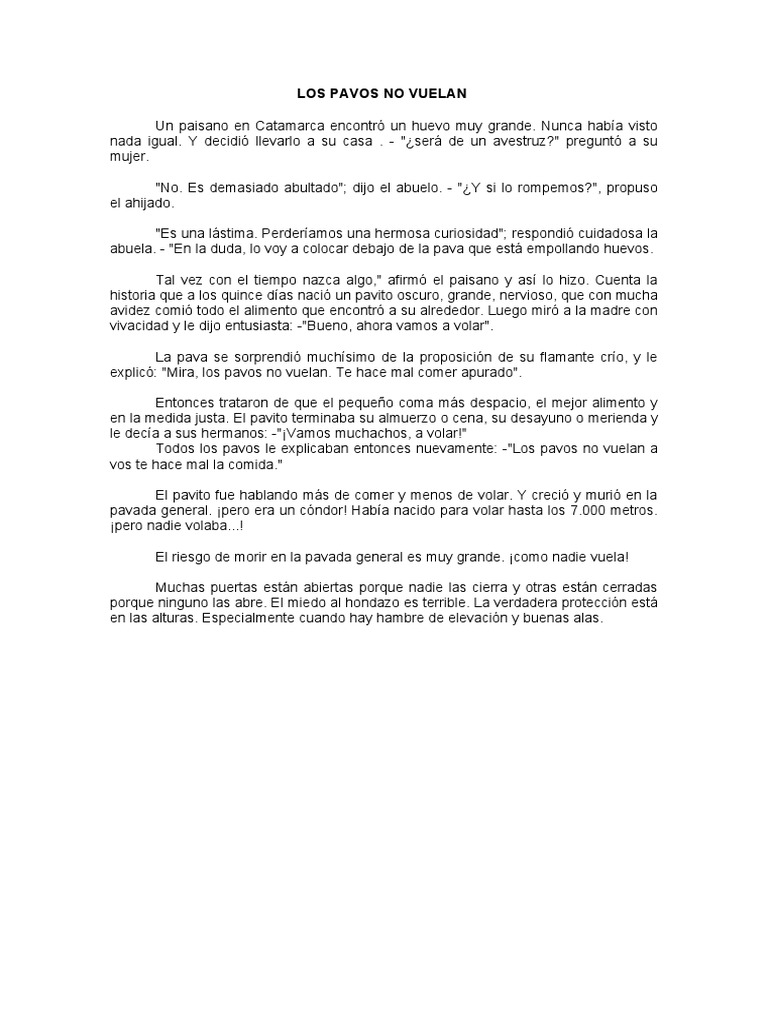 Los Pavos No Vuelan | PDF