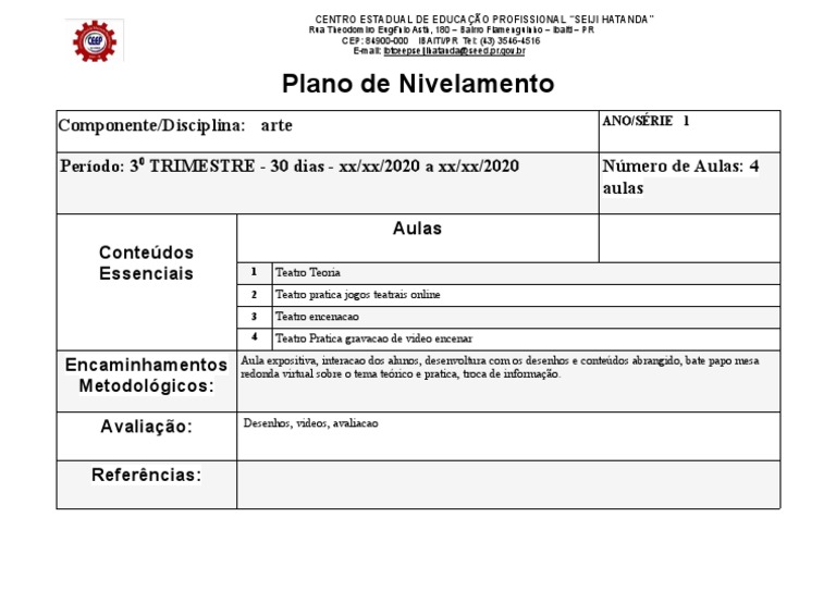 Plano de Nivelamento | PDF