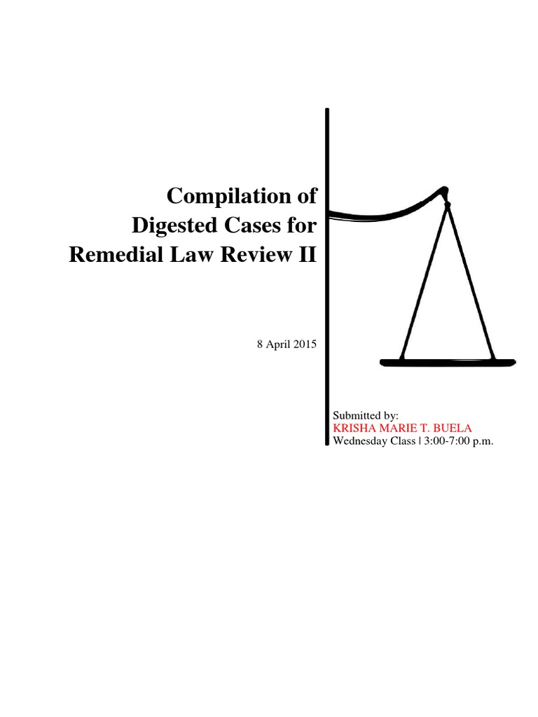 Remedial Law Case Compendium 2015 | PDF | Certiorari | Lawsuit