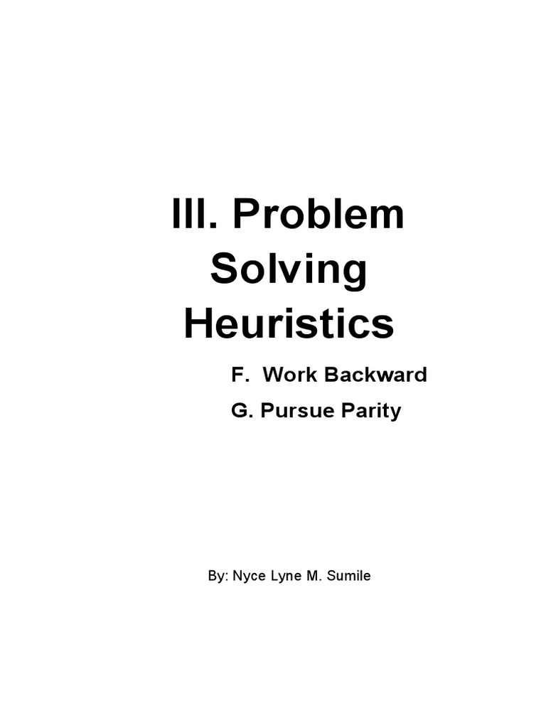 Problem Solving | PDF | Heuristic | Cognitive Psychology