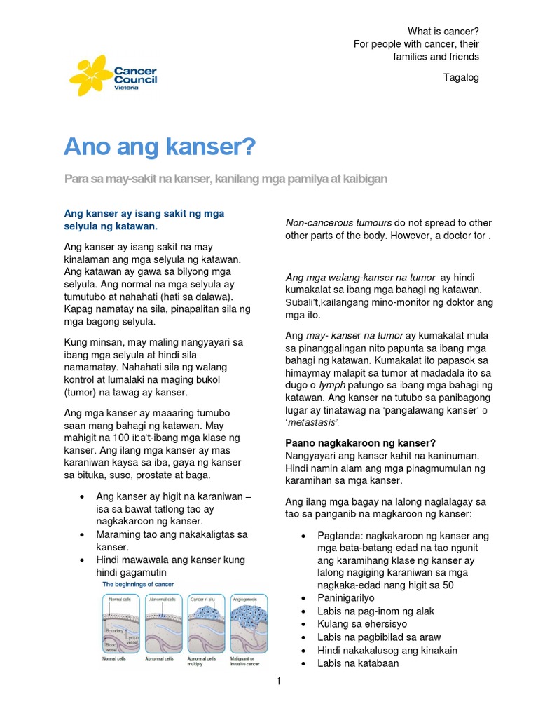 What Is Cancer Tagalog | PDF