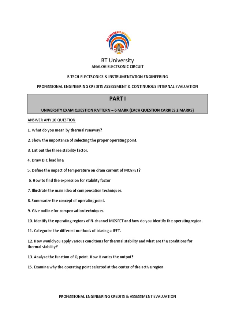 Analog Electronic Circuit | PDF | Amplifier | Field Effect Transistor