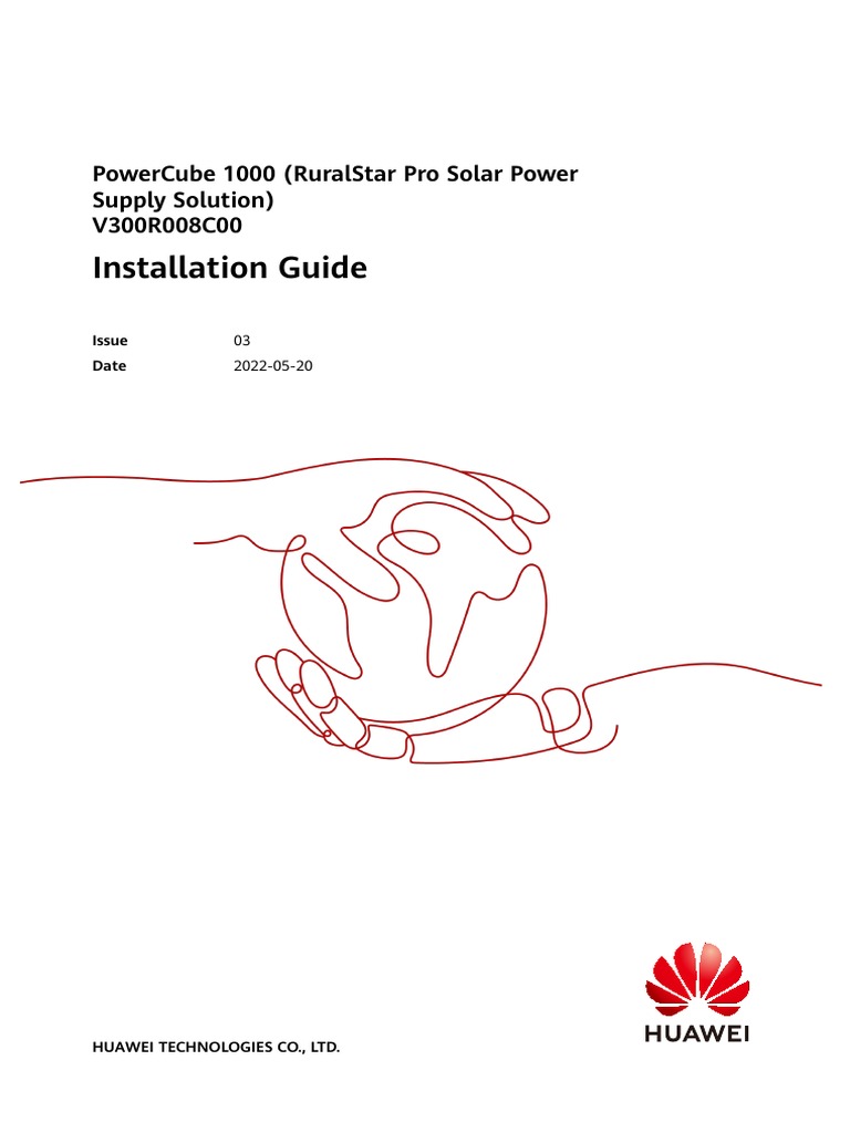 PowerCube 1000 V300R008C00 Installation Guide (RuralStar Pro Solar Power Supply Solution) PDF ...