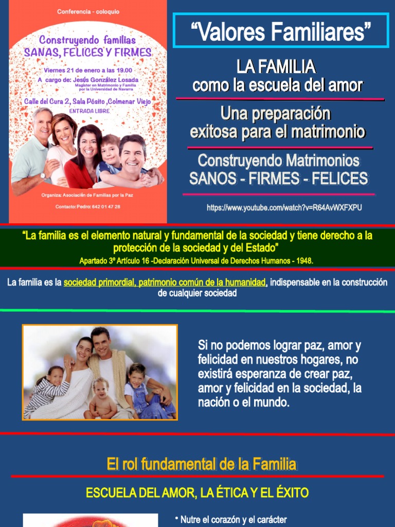 Construyendo Familias SANAS, FIRMES y FELICES | PDF