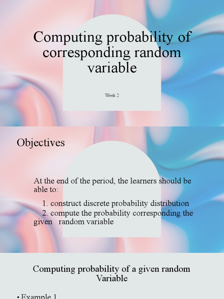 Computing Probability of Corresponding Random Variable | PDF