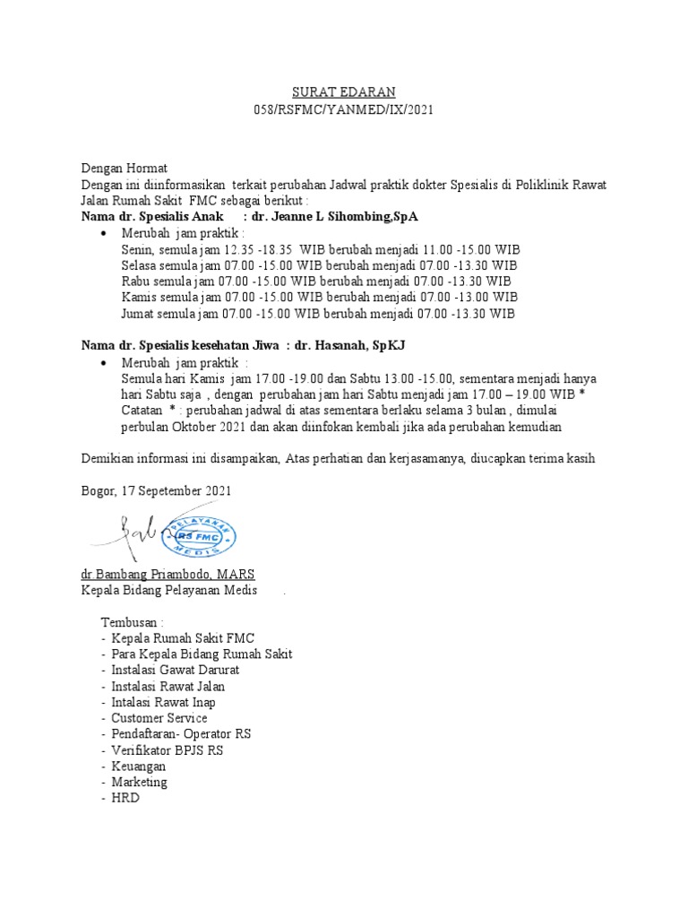 Surat Edaran | PDF | Sains & Matematika