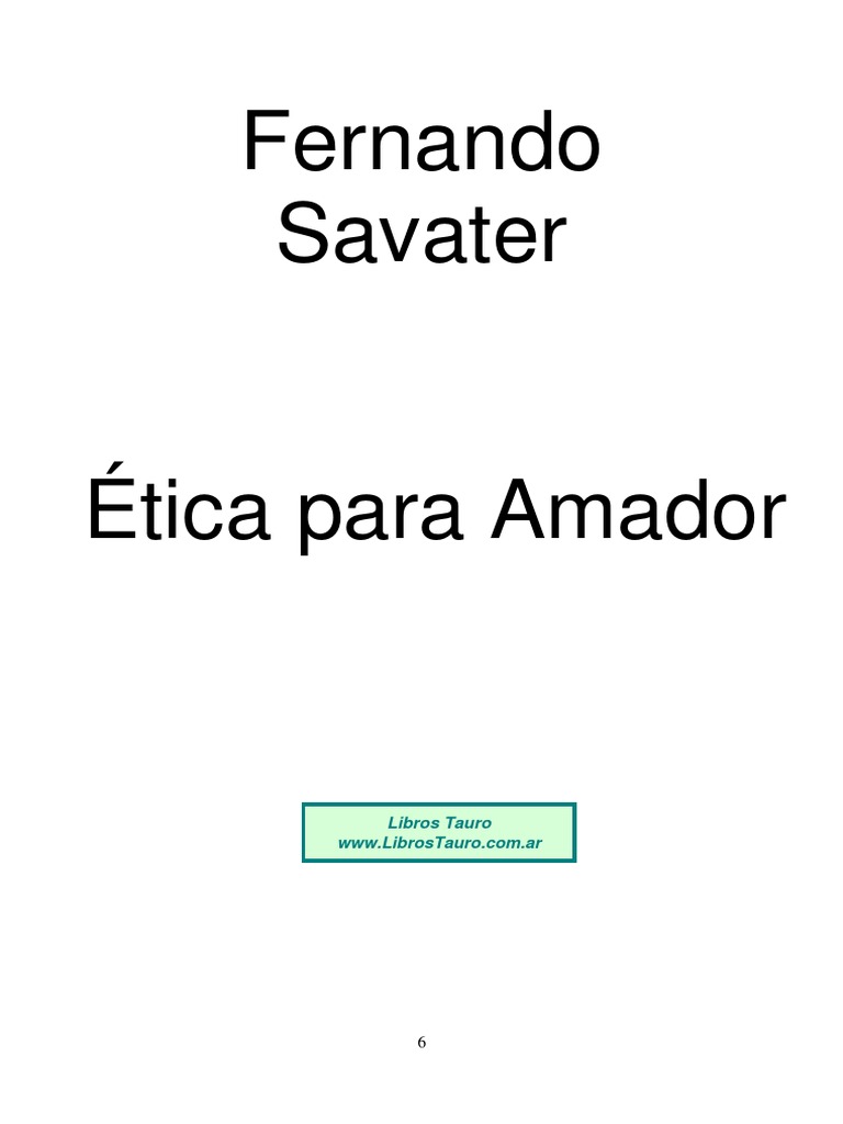 Ética para Amador SAVATER Cap 3 | PDF | Moralidad | Gargantua y Pantagruel