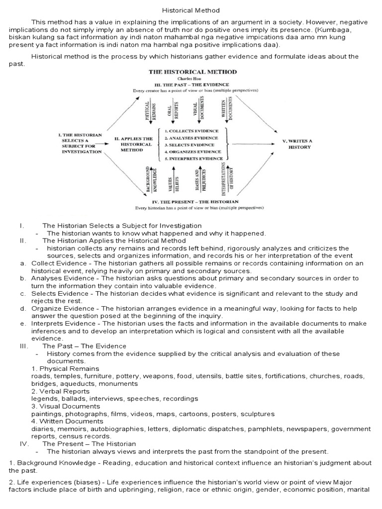 Historical Method | Download Free PDF | Historian | Evidence