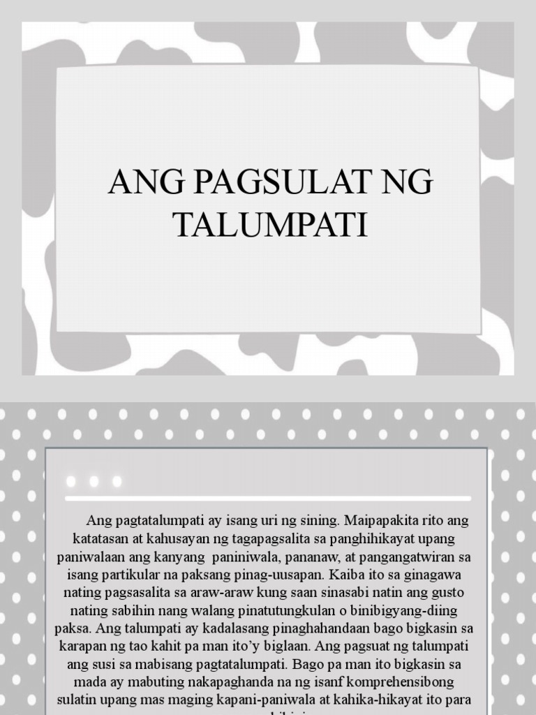 Filipino-Report Talumpati | PDF
