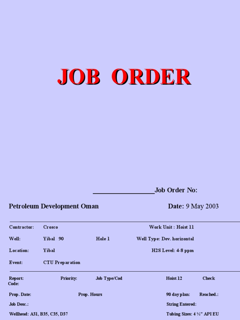 Job Order | PDF | Chemical Engineering | Fuel Production
