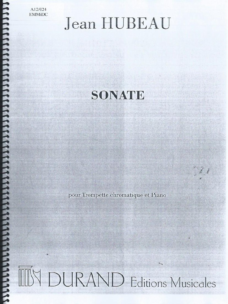 J. Hubeau - Sonate Trompeta PDF | PDF